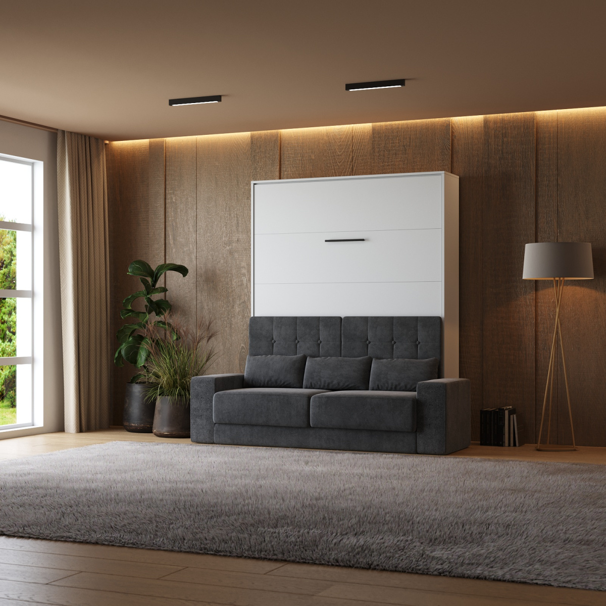 Schrankbett Mit Sofa 140x200