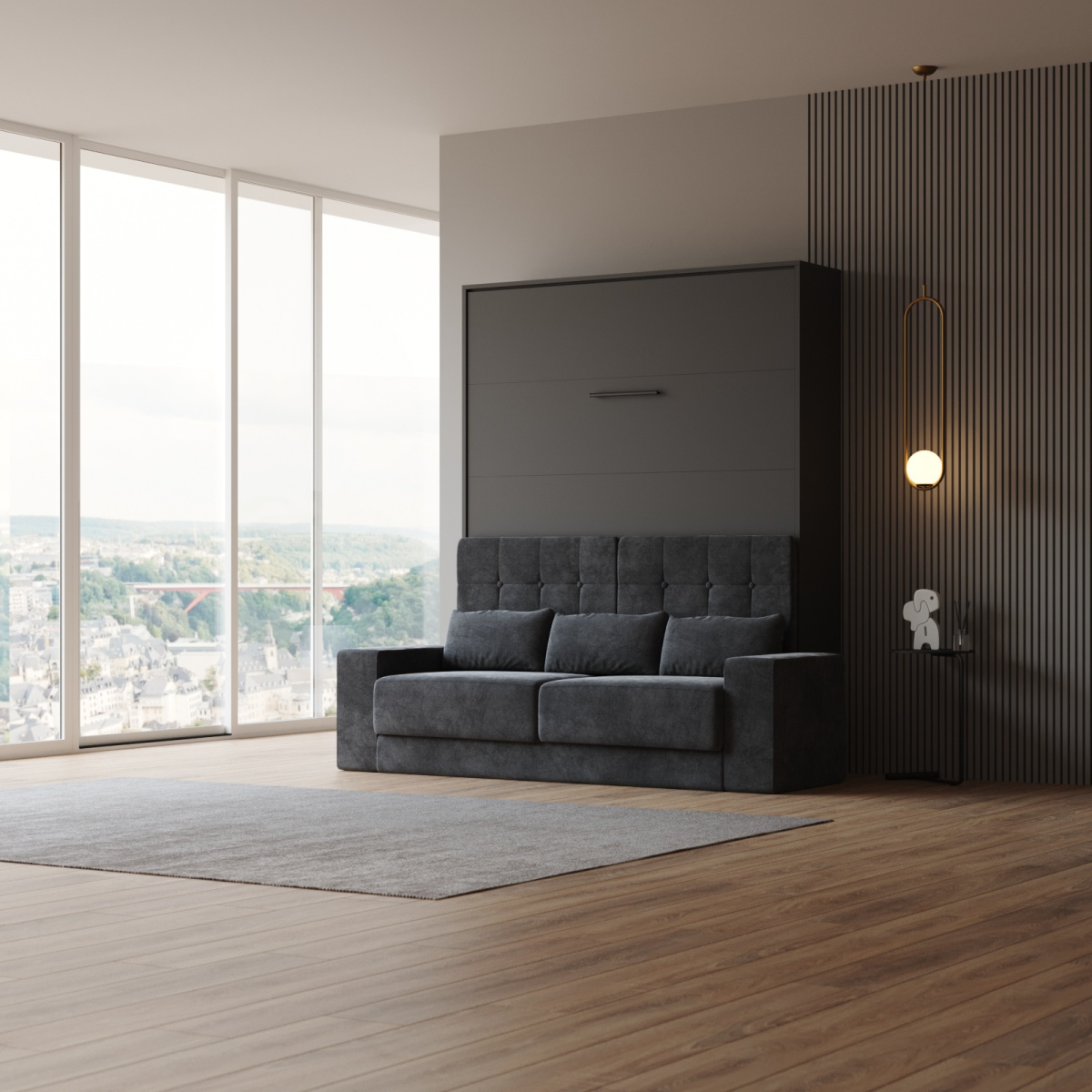 Schrankbett Mit Integriertem Sofa
